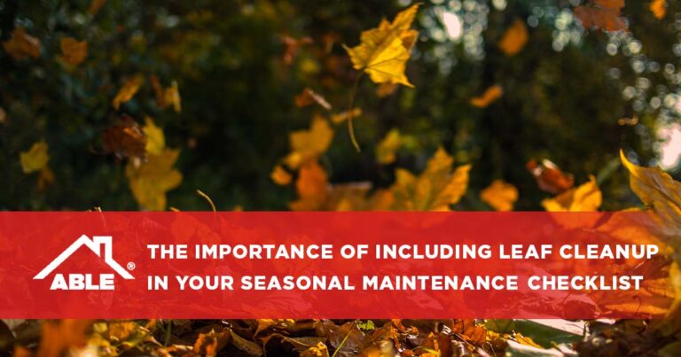 Leaf Cleanup for Seasonal Maintenance - Able Roof